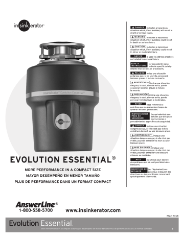 InSinkErator Essential XTR Garbage Disposal User Manual | Manualzz