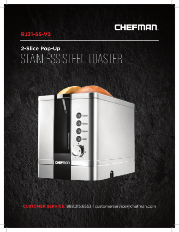Chefman 2 Slice Toaster Toaster User Guide | Manualzz