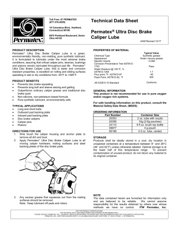 Permatex 24110 Caliper User Guide | Manualzz