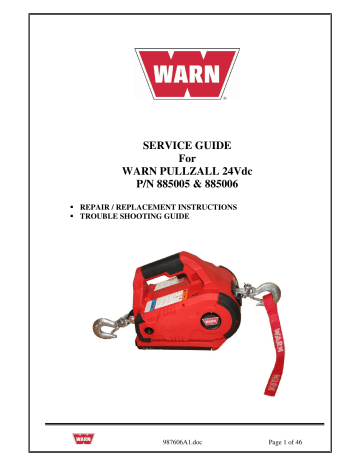 WARN 885005 Winch Replacement Instructions | Manualzz