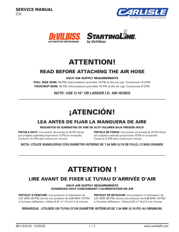 DeVilbiss 802343 Spray Guns & Accessory User Guide | Manualzz