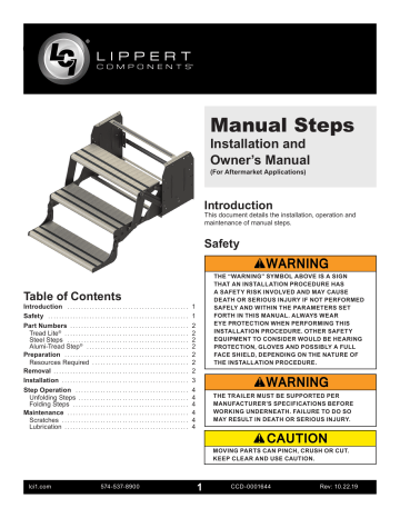 Lippert Components 432696 Steps & Ladder User Manual | Manualzz