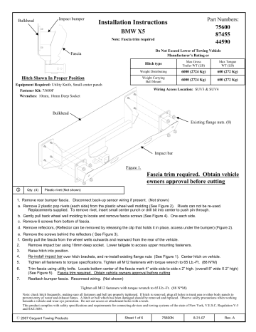 Draw-Tite 75600 Receiver Guide d'installation | Manualzz