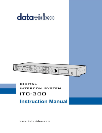 Datavideo ITC-300 Digital Intercom System Instruction Manual | Manualzz