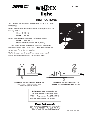 Davis Instruments 3200 Windex Light Instructions | Manualzz
