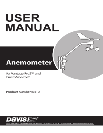 Davis Instruments 6410 Anemometer Owner's manual | Manualzz