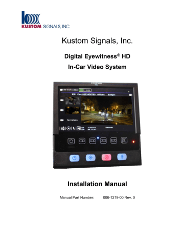 Kustom Signals Eyewitness HD Manual | Manualzz