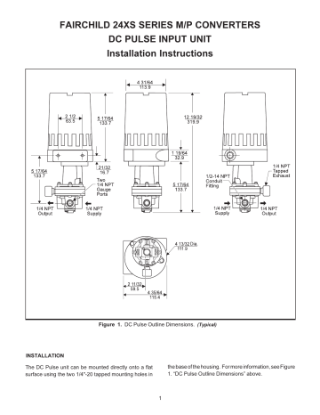 Fairchild Motorized Pressure Regulator User's Manual | Manualzz