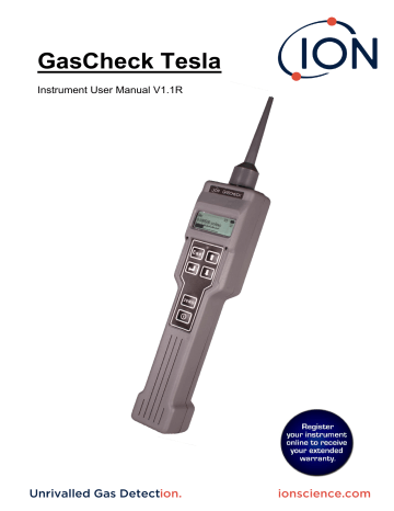 Ion Science GasCheck Tesla helium leak detector Manual | Manualzz