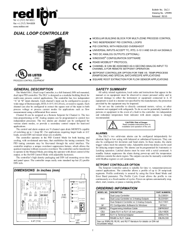 Red Lion DLC PID Controller Product Manual | Manualzz