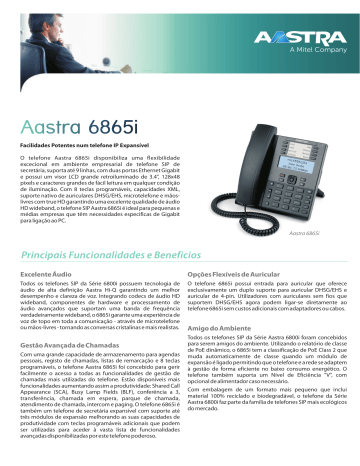Mitel 6865 i Ficha de dados | Manualzz