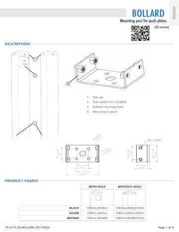 BEA Bollards User Guide | Manualzz