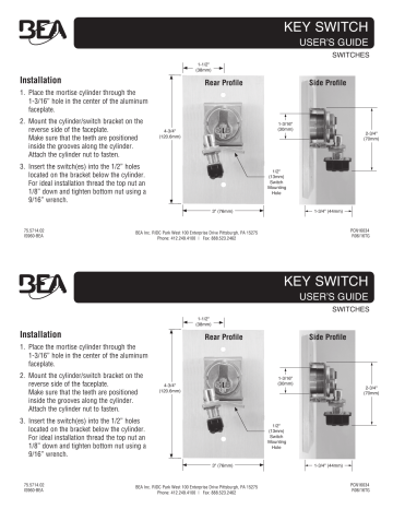 BEA DELAYED EGRESS MAGLOCK KIT User Guide | Manualzz