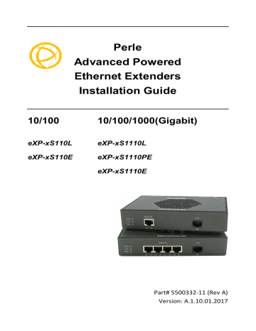 Perle PoE Ethernet Extender Installation Guide | Manualzz