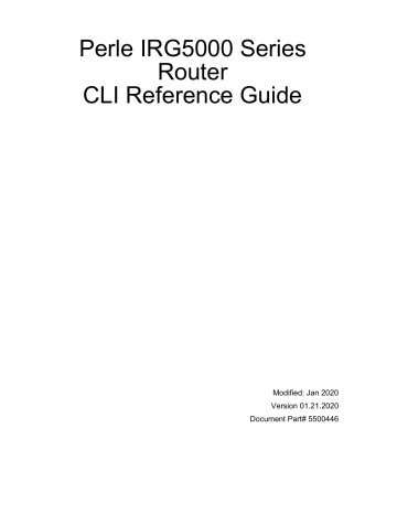 Perle IRG5000 LTE Router Reference Guide | Manualzz