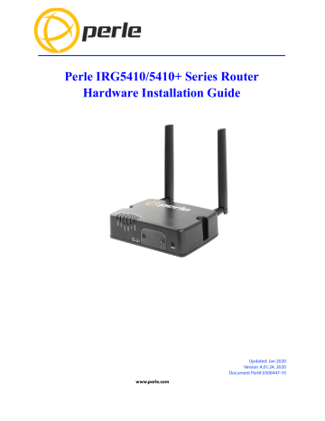 Perle IRG5410 LTE Router Installation Guide | Manualzz