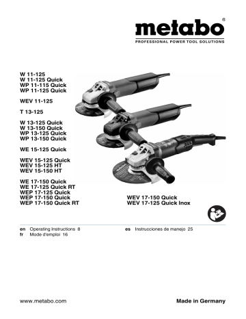 Metabo WEP 17-150 Quick RT Mode d'emploi | Manualzz