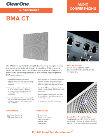 ClearOne BMA CT Datasheet | Manualzz