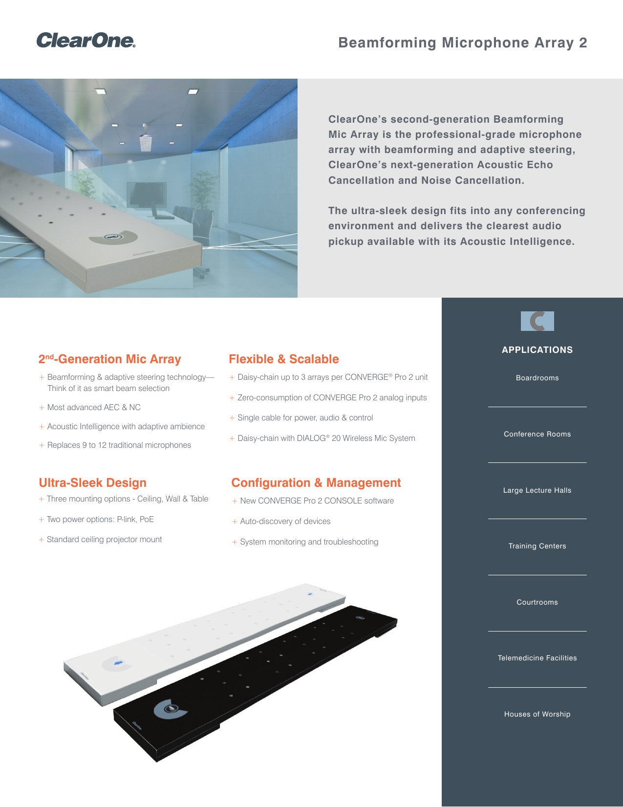 Clearone Beamforming Microphone Array 2 Manual - The Best Picture Of Beam