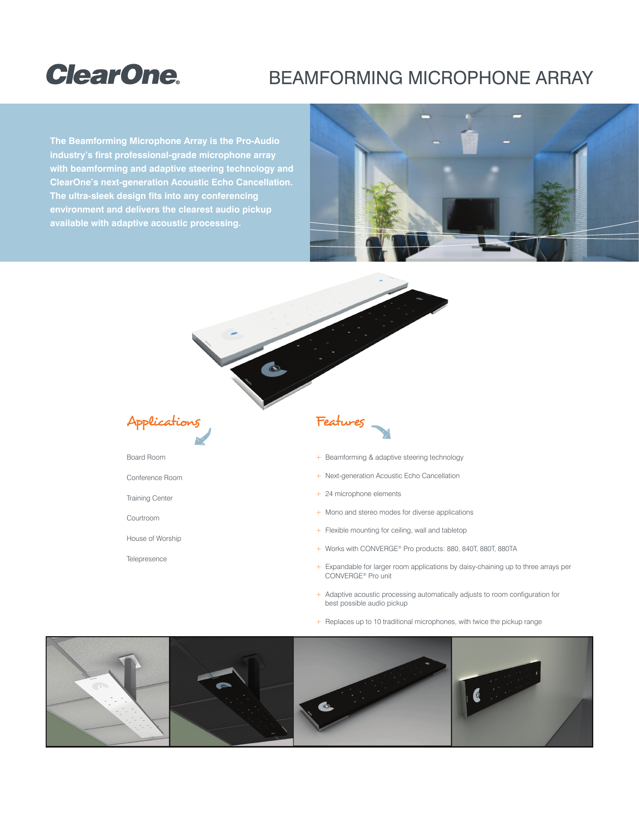 Clearone Beamforming Microphone Array 2 Manual - The Best Picture Of Beam