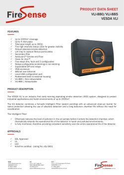 Firesense VESDA VLI - El manual del propietario, Ficha de datos ...