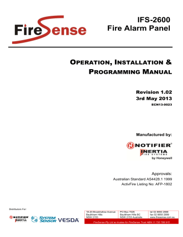Notifier Fire Panel Manual | Manualzz
