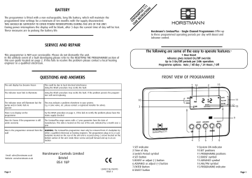 Horstmann C11 User Guide | Manualzz