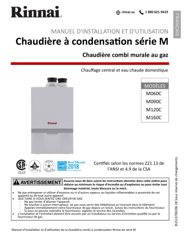 Rinnai M120SN Mode d'emploi | Manualzz