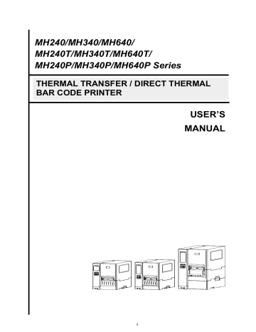TSC MH240 Series User's manual | Manualzz
