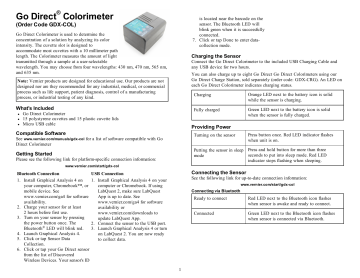 Vernier GDX-COL Go Direct Colorimeter User Manual | Manualzz