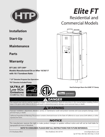 HTP Elite FT Installation Manual | Manualzz