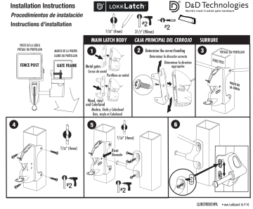 Lokk Latch 50560 D&D Black Key-Lockable Gate Latch Installation Guide ...