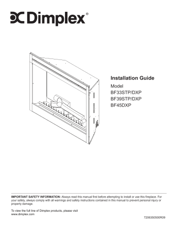 Dimplex BF33DXP 33 in. Deluxe Built-In Electric Fireplace Insert ...