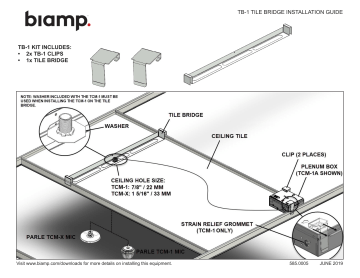 Biamp TCM Tile Bridge Installation Guide | Manualzz