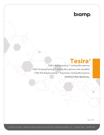 Biamp Tesira TCM-1 Operation Manual | Manualzz