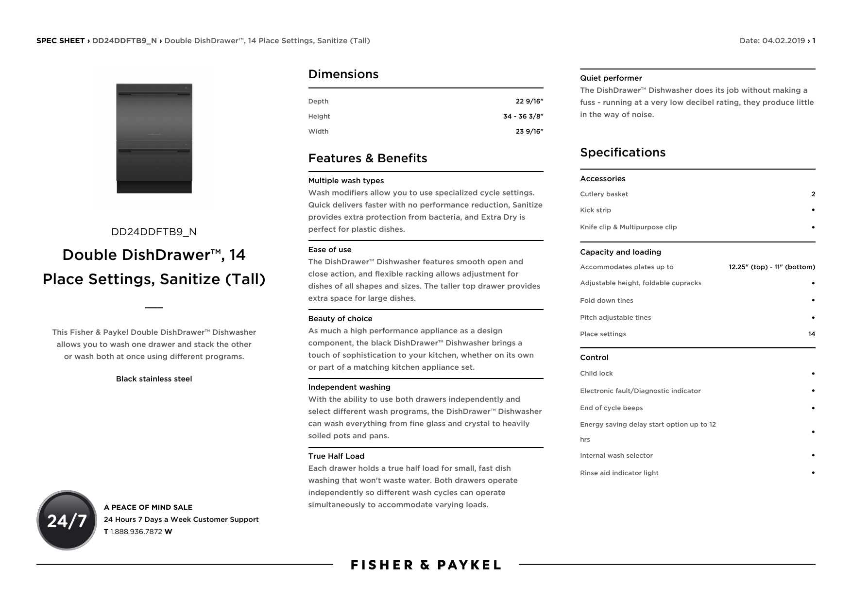 Fisher Paykel Appliances DD60SAX9, 48% OFF