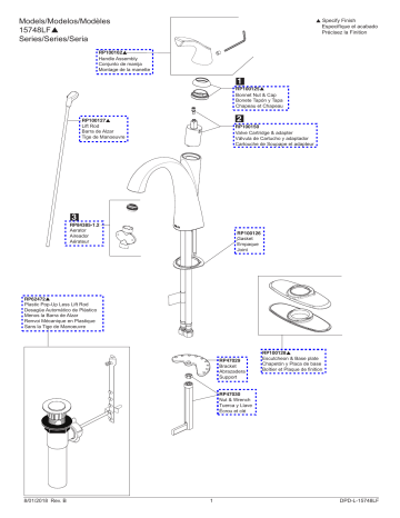 Delta 15748LF-SP Sandover Spotshield Brushed Nickel 1-handle Single ...