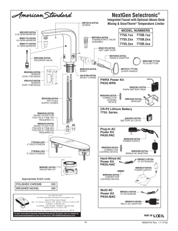 American Standard 775B103.002 NextGen Selectronic Polished Chrome ...