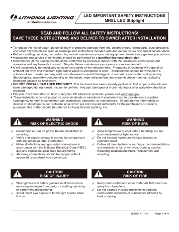 Lithonia Lighting T8 Installation Instructions | Shelly Lighting