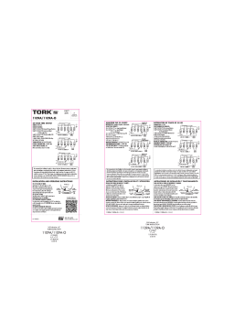 Tork 1109A - Instrucciones de operación, Guía del usuario, Especificación
