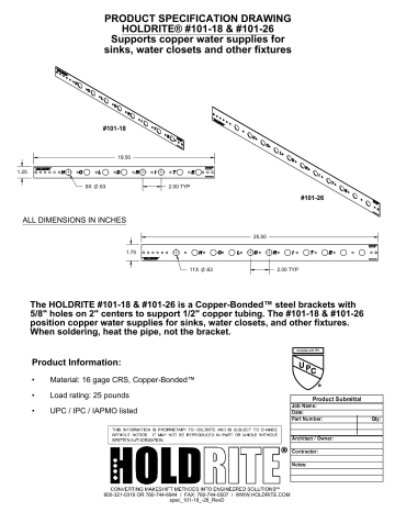 HoldRite 101-18-L 1/2-in to 1/2-in dia Copper Plated Steel Bracket ...