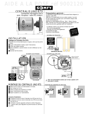 Somfy Kit de centralisation pour volet roulant Somfy Mode d'emploi ...