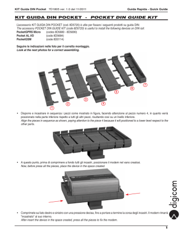 Digicom Kit Guida DIN Pocket User Manual | Manualzz