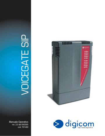 Digicom VoiceGATE SIP Ethernet Manuale utente | Manualzz