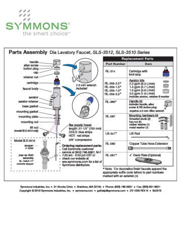 Symmons Dia Single Hole Single-Handle Bathroom Faucet Product ...