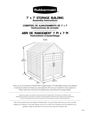 Postrubbermaid 7x7 Shed Instructions