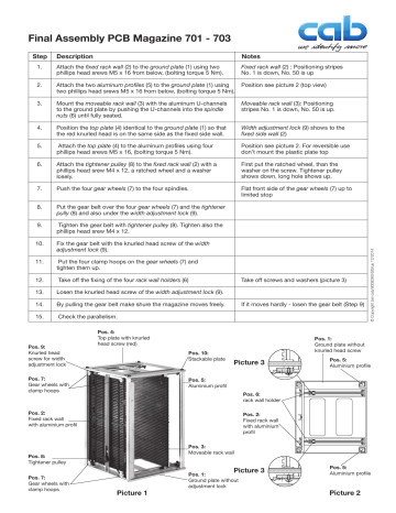 CAB Series 600, 700, 800 Assembly Instruction | Manualzz