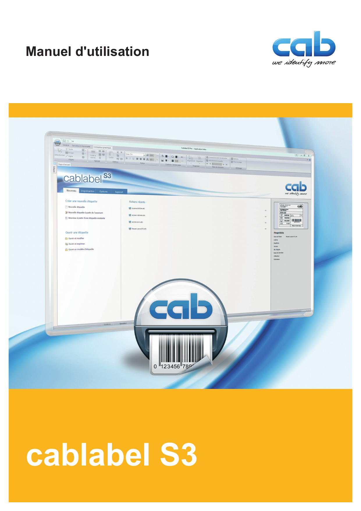 CAB cablabel S3 Mode d'emploi | Manualzz