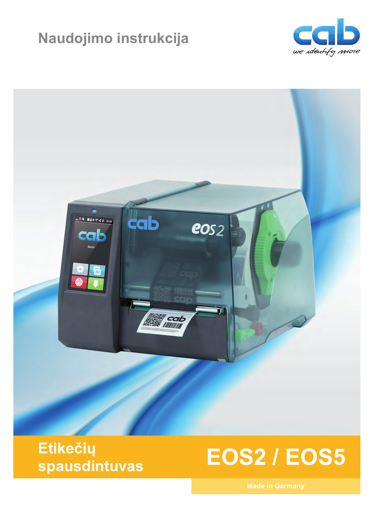 CAB EOS2/EOS5 Valdymo instrukcijos | Manualzz