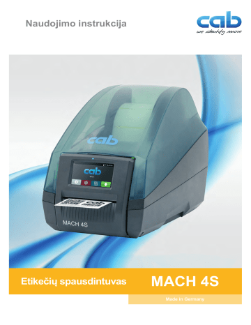 CAB MACH 4S Valdymo instrukcijos | Manualzz